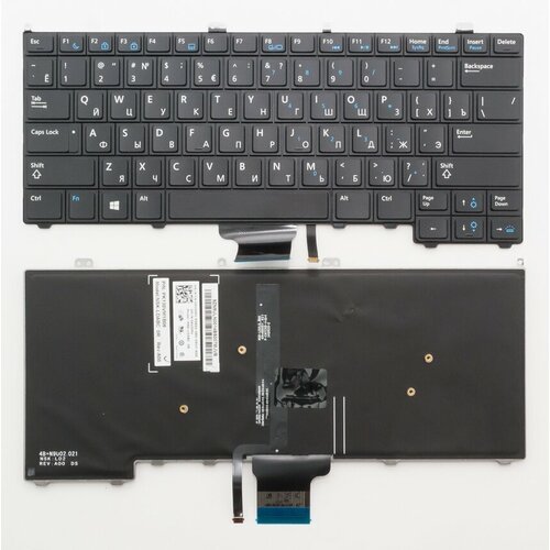 Клавиатура для Dell V136425AS1, Русская, черная с подсветкой