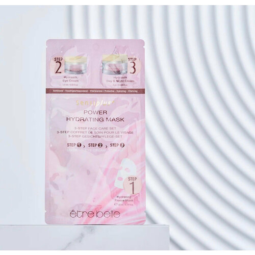 Etre Belle Sensiplus 3-Step Fleece Mask/ 3-х шаговая маска по уходу за лицом "Гидрошелк"/ Маска/ Крем для глаз/ Крем для лица