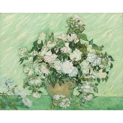 "Розы", Ван Гог, Винсент, картина (репродукция) (50х40 см / на подрамнике)