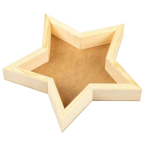 Кашпо Дарим красиво Звезда, 29x29x4.5 см, натуральный