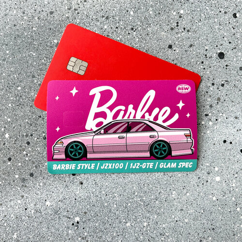 Наклейка на банковскую карту Toyota Mark 2 Barbie