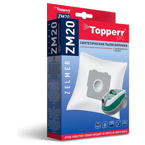 Пылесборники синтетические Topperr ZM 20 4шт + 1 фильтр