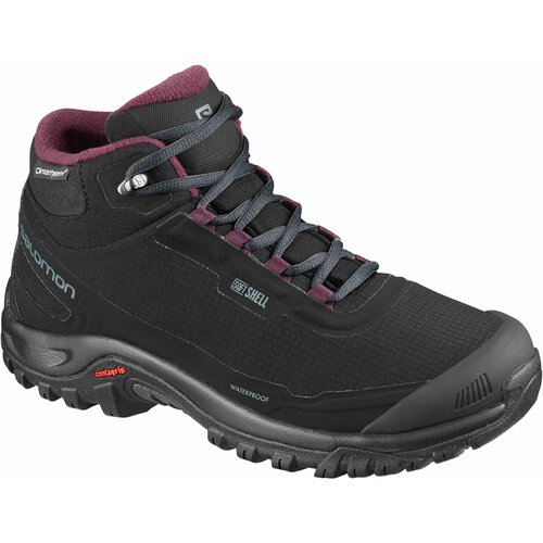 Ботинки Salomon Shelter Clima Salomon Waterproof, размер 5.5, черный, бордовый