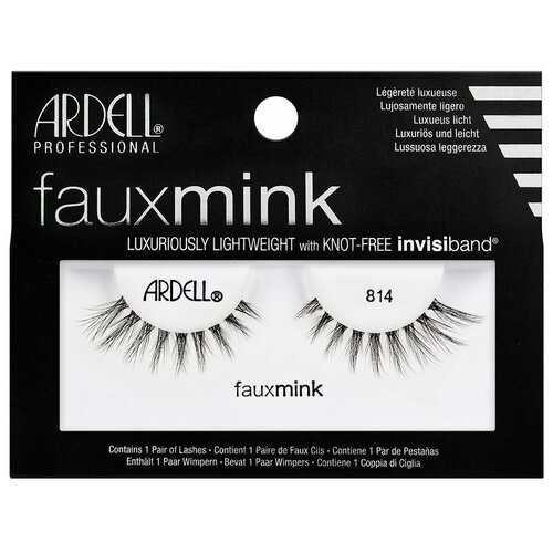 Ardell накладные ресницы Faux Mink 814, черный, 2 шт.