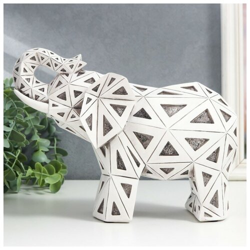Сувенир полистоун 3D "Слон Геометрия" 25 7 см