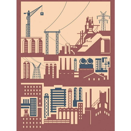 Плакат, постер на холсте City /Город №4/искусство/арт/абстракция/творчество. Размер 42 х 60 см