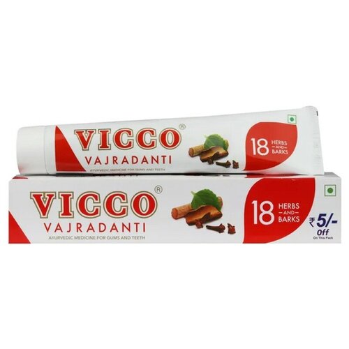 Аюрведическая зубная паста Викко Ваджраданти (Vicco Vajradanti Viccolabs), 100 гр