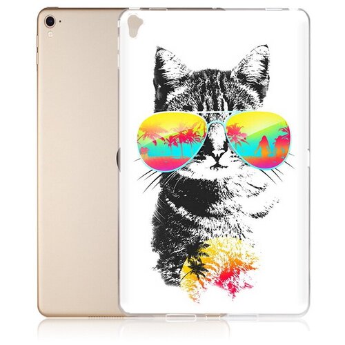 Чехол задняя-панель-накладка-бампер MyPads крутой кот для iPad Pro 2 10.5 A1701/A1709/iPad Air 3 (2019) противоударный