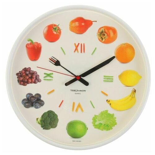 Часы настенные, серия: Кухня, "Овощи и фрукты", d=30 см(В наборе1шт.)