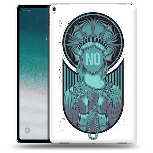 Чехол задняя-панель-накладка-бампер MyPads статуя свободы зеленый для iPad Pro 12.9 (2018) A1895/A1983/A2014 противоударный