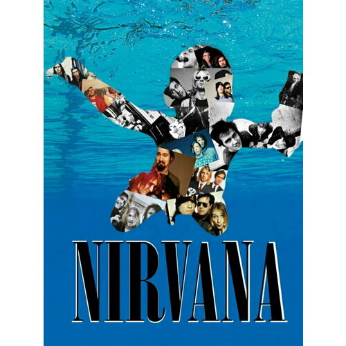 Плакат, постер на холсте Nirvana/Нирвана/музыкальные/поп исполнитель/артист/поп-звезда/группа. Размер 60 х 84 см