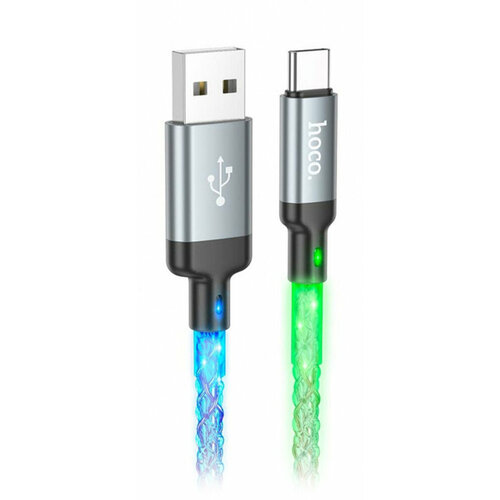 Кабель для зарядки Hoco U112 Shine charging data cable for Type-C gray