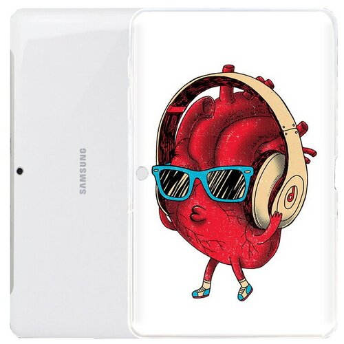 Чехол задняя-панель-накладка-бампер MyPads слушай сердце для Samsung Galaxy Tab 2 10.1 P5100/P5110 противоударный
