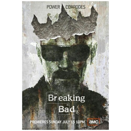 Плакат, постер на бумаге Breaking Bad-Heisenberg/Во все Тяжкие-Хайзенберг. Размер 42 х 60 см