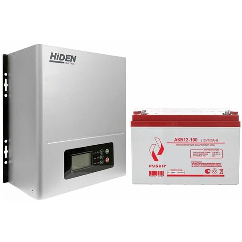 ИБП Hiden Control HPS20-0612N(настенный) и АКБ Рубин 12-100