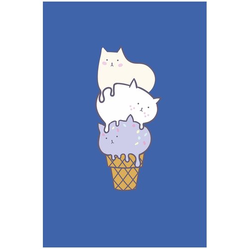 Постер / Плакат / Картина Мороженое 50х70 см в раме