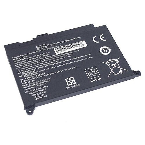 Аккумуляторная батарея для ноутбука HP Pavilion Notebook PC 15 (BP02-2S1P) 7.7V 4400mAh OEM черная