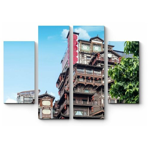 Модульная картина Классическая архитектура Китая130x98