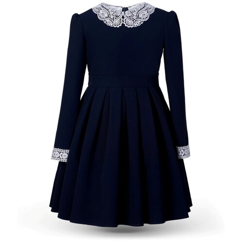 Школьное платье Alisia Fiori, размер 122-128, синий, белый