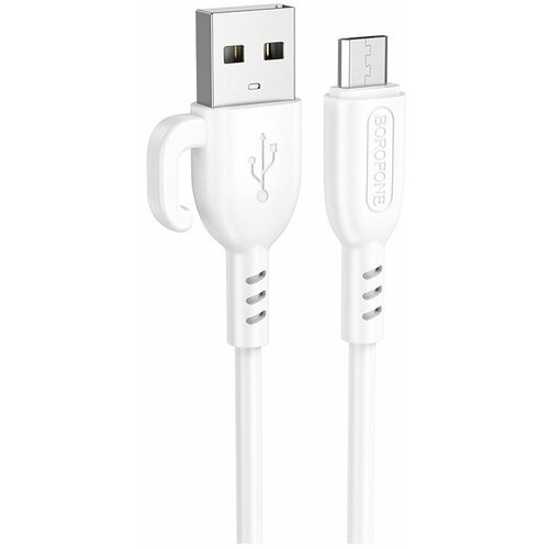 Дата-кабель Borofone BX91 USB-MicroUSB, 1 м, белый