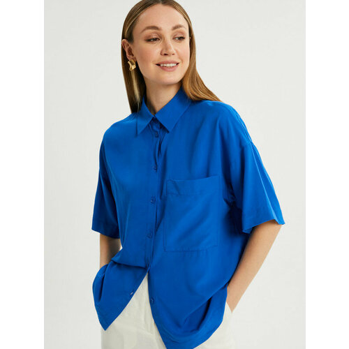 Блуза FINN FLARE, BAS-10060.SE, размер XS(164-84-90), синий