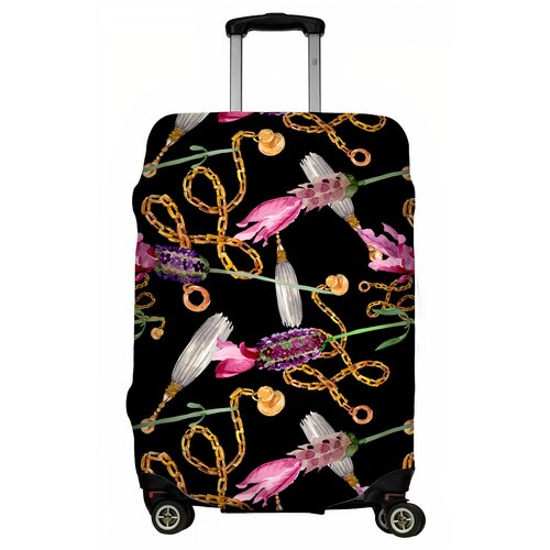 Чехол для чемодана LeJoy, размер S, розовый, черный
