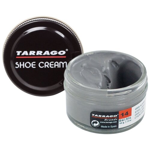 Tarrago Крем-банка Shoe Cream 014 steel gray, 50 мл
