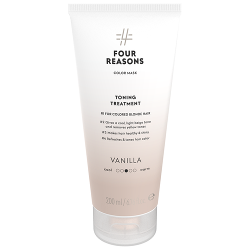 Four Reasons Тонирующая маска для поддержания цвета окрашенных волос Toning Treatment Vanilla, 350 г, 200 мл