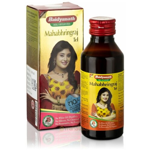 Масло Махабринградж Бадьянатх (Mahabhringraj Oil Baidyanath) для роста и восстановления волос, 100 мл.