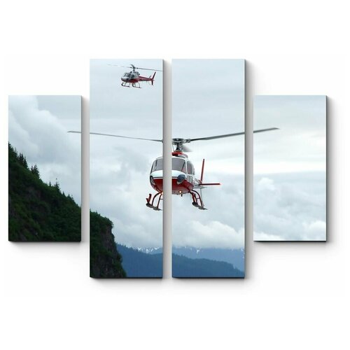 Модульная картина Гонка вертолетов90x68