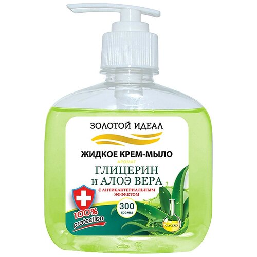 Золотой идеал Крем-мыло Глицерин и алоэ вера алоэ вера, 12 уп., 300 мл, 300 г