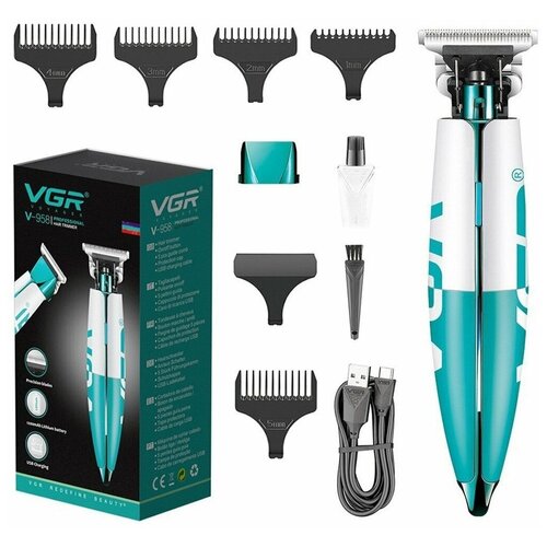 Профессиональный беспроводной триммер для стрижки волос, бороды и усов VGR V-958