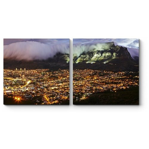 Модульная картина Ватные облака в горах Кейптауна 170x85