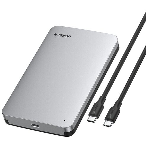 Внешний корпус для жесткого диска Ugreen CM300 (70499) 2.5" SATA External Hard Drive Enclosure (USB-C 3.2) серый