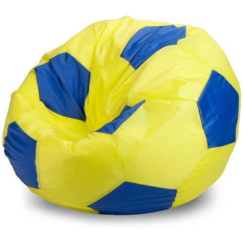 Пуффбери кресло-мешок Мяч XL желтый/синий оксфорд 350 л