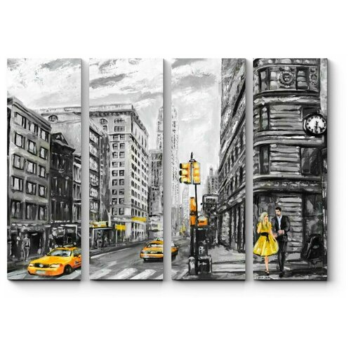 Модульная картина Пасмурный день в Нью-Йорке 110x83
