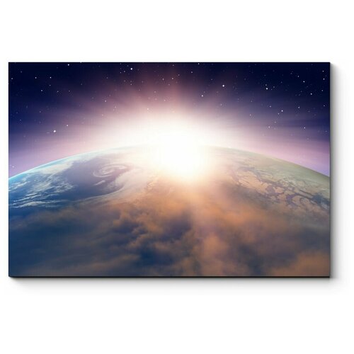 Модульная картина Захватывающий закат над Землей 110x73