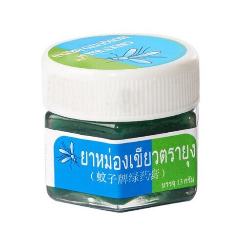 Тайский травяной крем для тела от укусов насекомых Yanhee Green Balm Mosquito Brand, 13 гр.