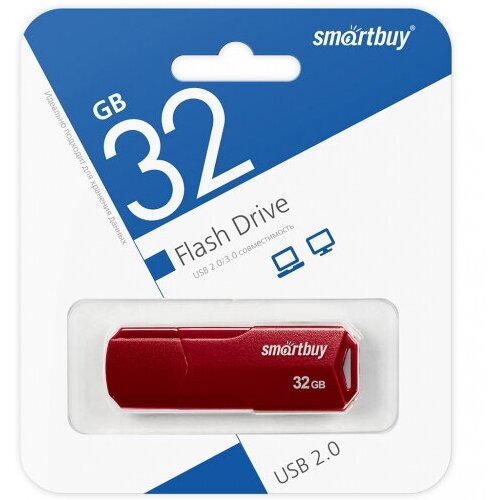 USB флешка Smartbuy 32Gb Clue burgundy USB 2.0
