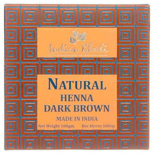 Хна для волос органическая (henna) Темно-коричневый Indian Khadi | Индиан Кади 100г
