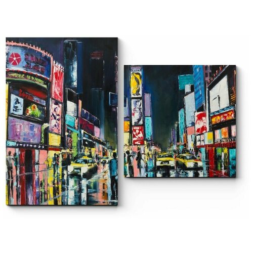 Модульная картина Нью-Йорк, Таймс-сквер.60x45