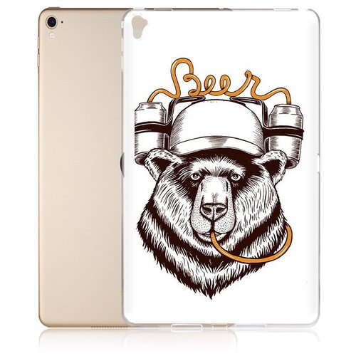 Чехол задняя-панель-накладка-бампер MyPads пивной медведь для iPad Pro 2 10.5 A1701/A1709/iPad Air 3 (2019) противоударный