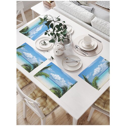 Комплект салфеток JoyArty "Вид с пальмы" для сервировки стола (32х46 см, 4 шт.)