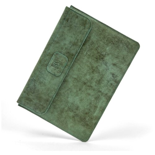 Кожаный Чехол J. Audmorrдля ноутбука 13.3-14" (Macbook 14 Pro, Zenbook и т. д.), светло-зеленый, Newport 14 Fern