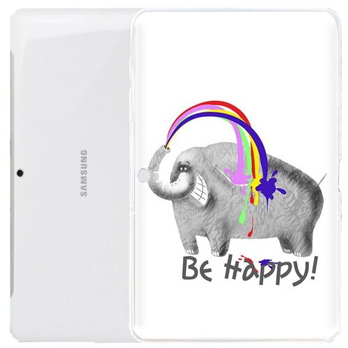 Чехол задняя-панель-накладка-бампер MyPads счастливый слон для Samsung Galaxy Tab 2 10.1 P5100/P5110 противоударный