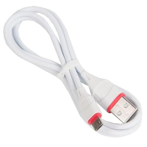 Кабель USB Borofone BX17 для MicroUSB, 2.4A, длина 1 метр, белый