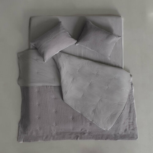 Вафельное одеяло 260х230 см, цвет темно-серый