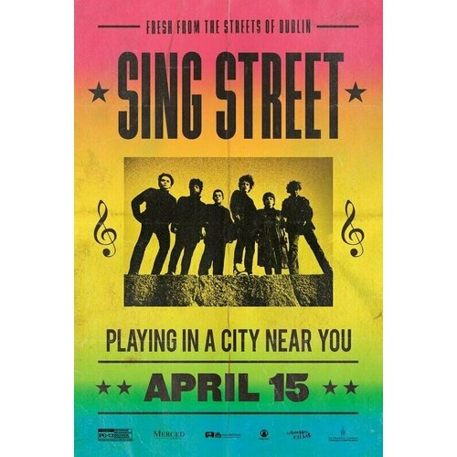 Плакат, постер на бумаге Синг Стрит (Sing Street), Джон Карни. Размер 60 х 84 см