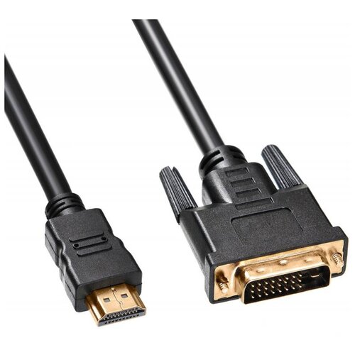 Кабель Buro HDMI - DVI-D (HDMI-19M-DVI-D), 1.8 м, 1 шт., черный