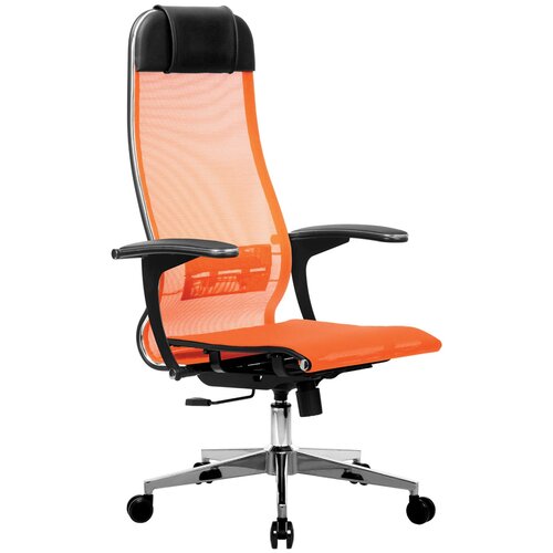 Компьютерное кресло METTA K-4-T Ch-2 офисное, обивка: текстиль, цвет: оранжевый
